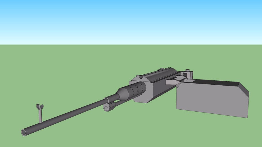 .50 caliber machine gun 3d model