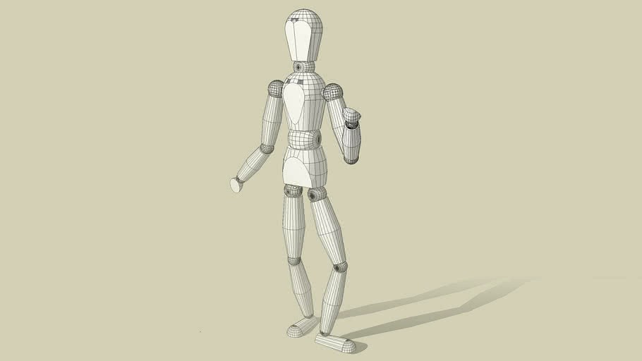 3d Human flexible drawing model