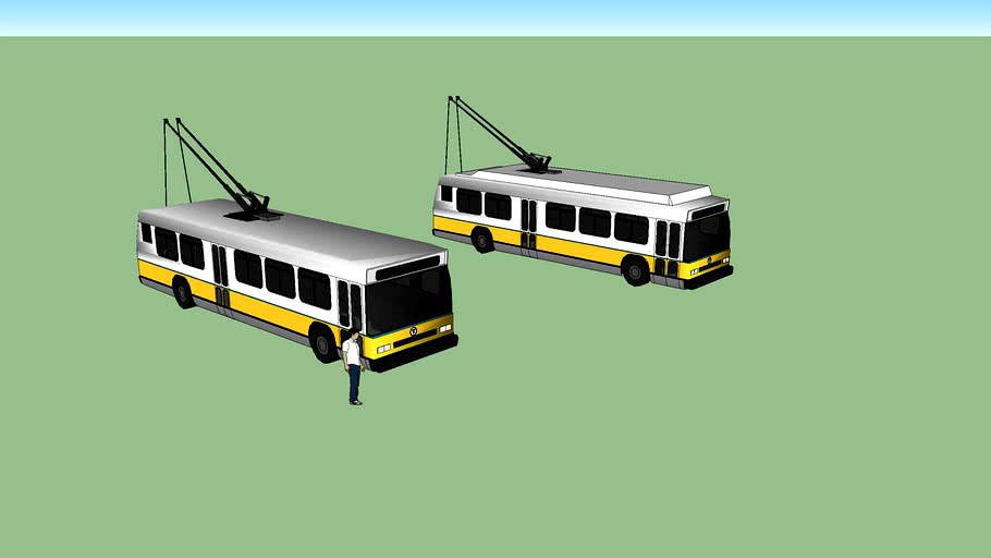 MBTA Orion VI electric buses 3d model