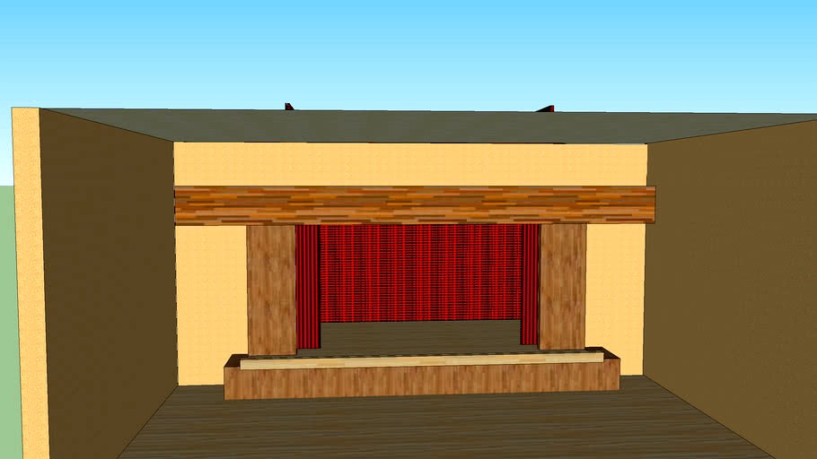 Simple Stage for MMD Dances 3d model