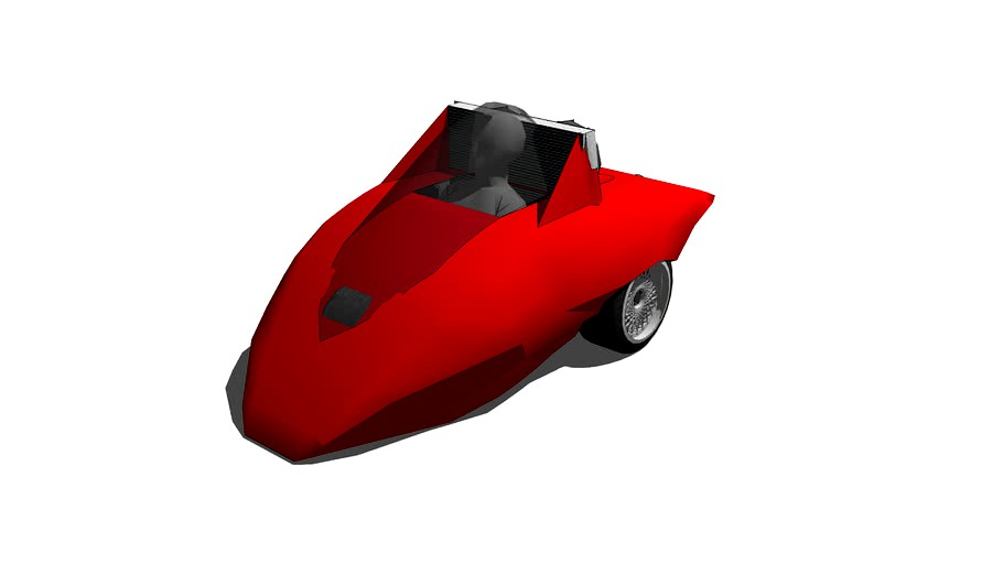 3-wheel race car 'Mouse GTR' 3d model