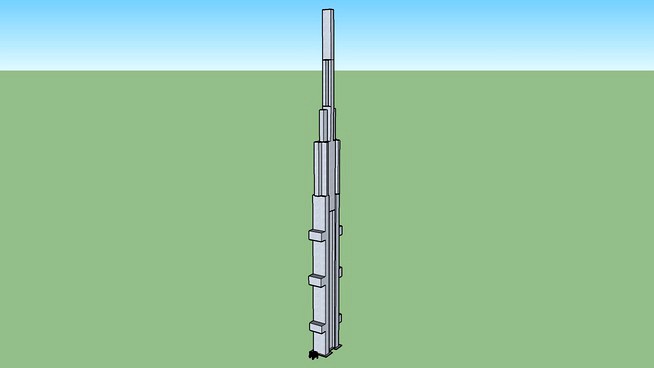 Metal Skyscraper Building 3d model
