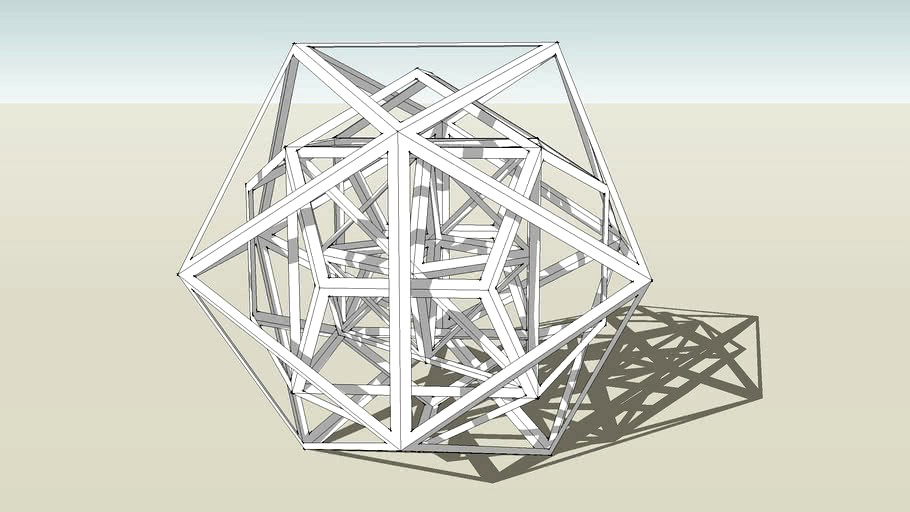 Nested Platonic Solids 3d model