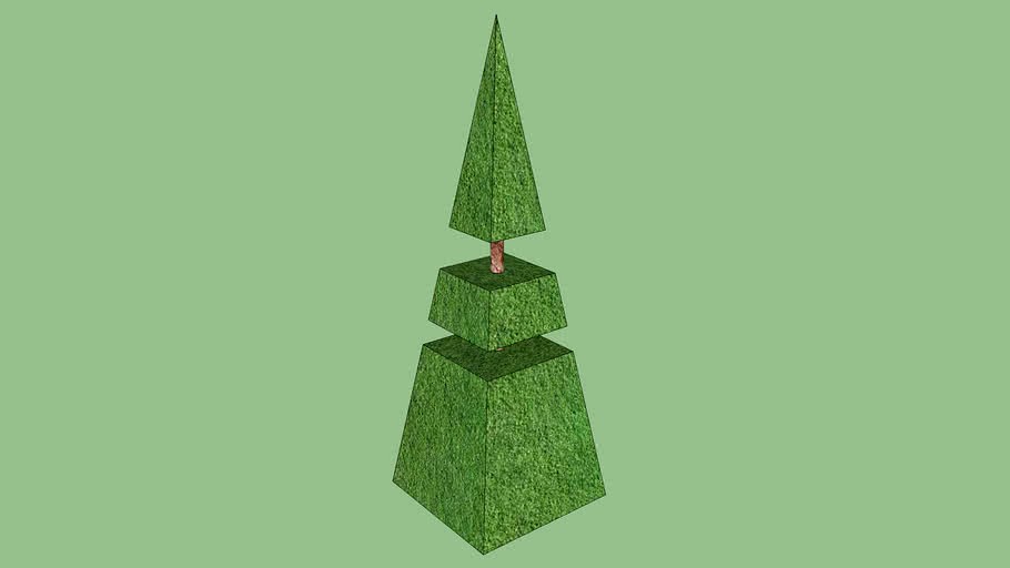 Tiered Topiary Pyramid 3d model