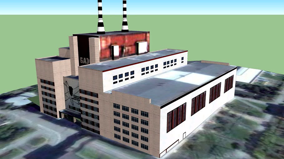 Белоярская АЭС ( Beloyarsk nuclear power plant ) 3d model