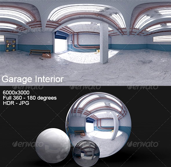 Garage Interior HDRI 3d model