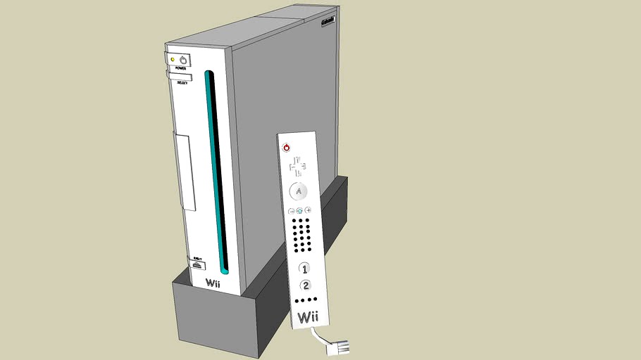 Nintendo Wii (Improved) 3d model