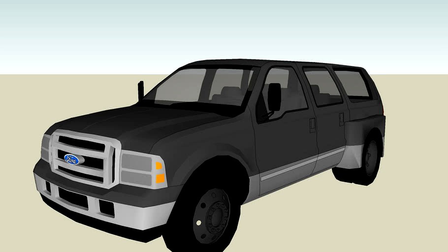 Ford Excursion Dually Cummins 3d model