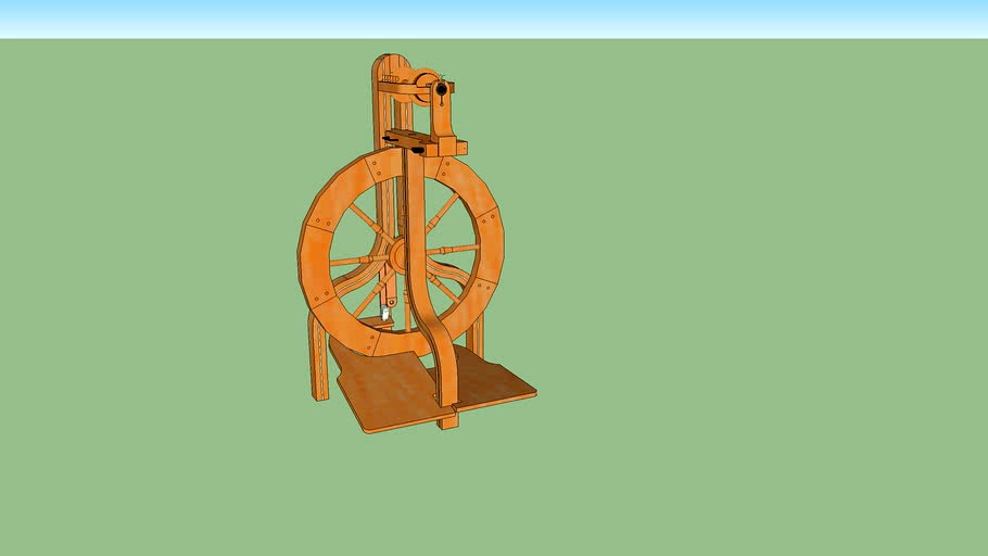 Castle Spinning Wheel 3d model