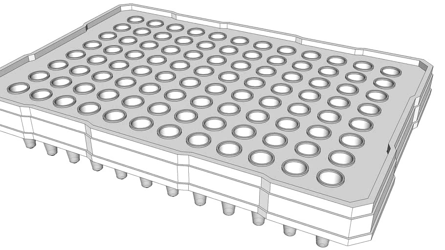 96-Well Reaction Plate 3d model