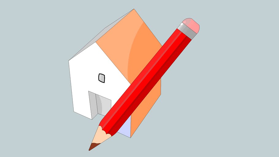 Google sketchup logo 2D. 3d model