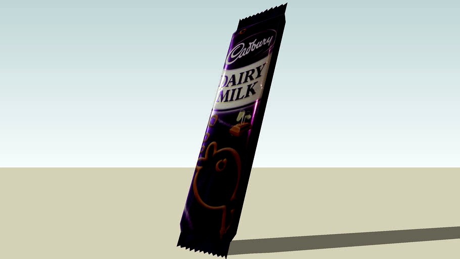 Cadburys Dairy Milk Chocolate Bar 3d model