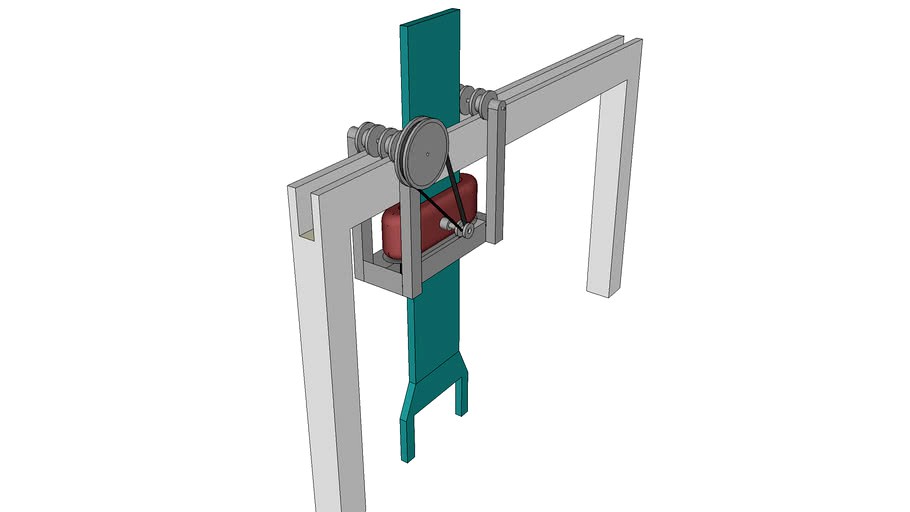 Shipyard crane model 3d