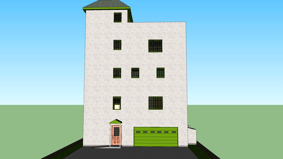 Tall Tower House 3d model