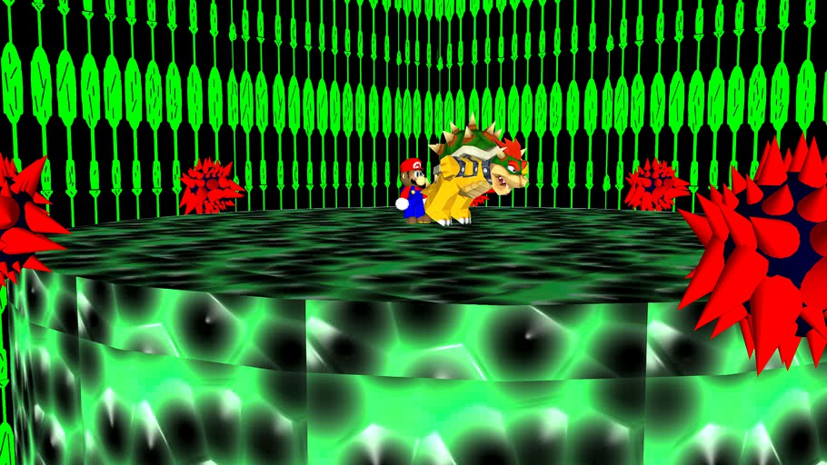 mario and bowser battle (SM64) 3d model
