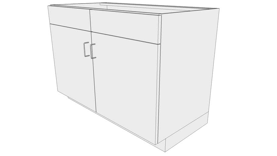 Sink Base Cabinet with 2 Doors 2 False Drawers 3d model