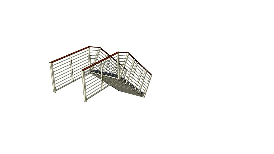 Steel Ship Stairs 3d model