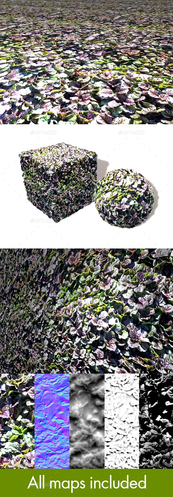 Shrub Plant Seamless Texture 3d model