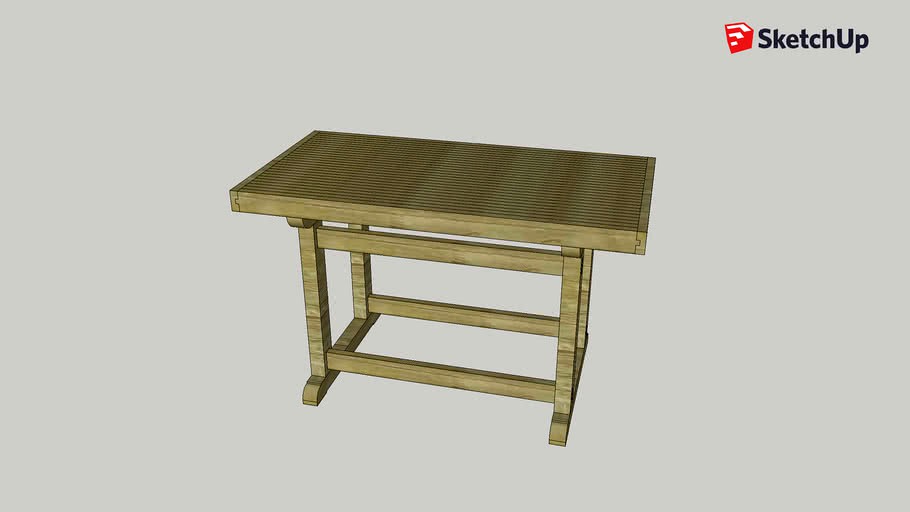 Basic Trestle Workbench 3d model