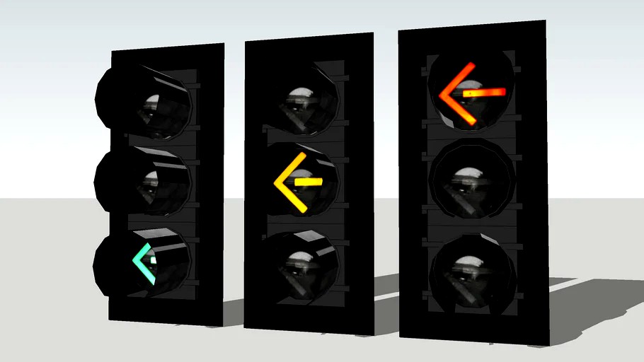 Dialight Clear 12' left turn signals 3d model