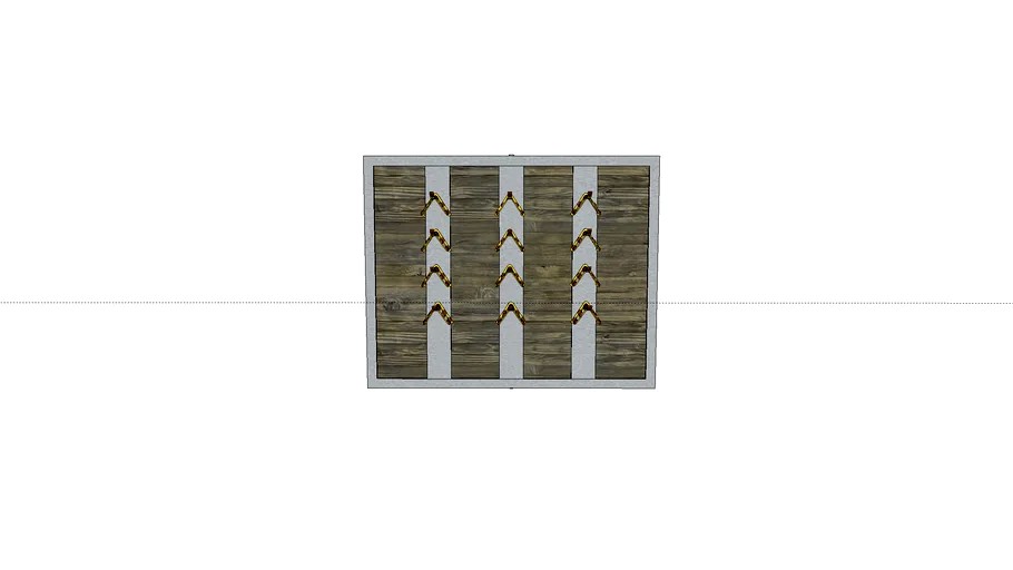 Swivel tack wall with saddle racks for horse barn 3d model