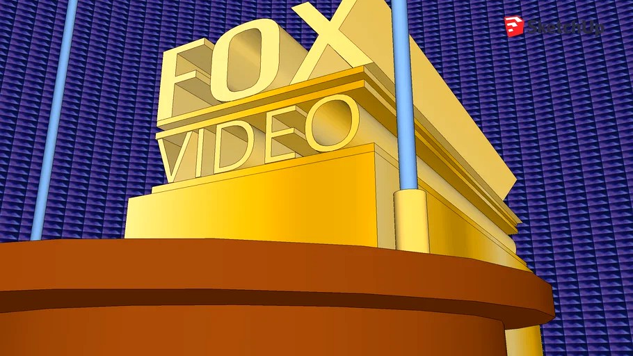 FOX VIDEO logo 3d model
