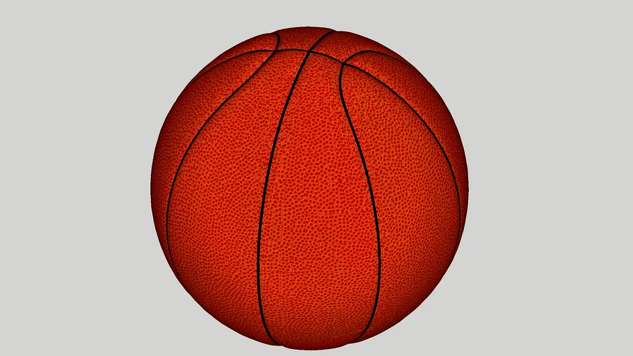 Basketball with texture 3d model