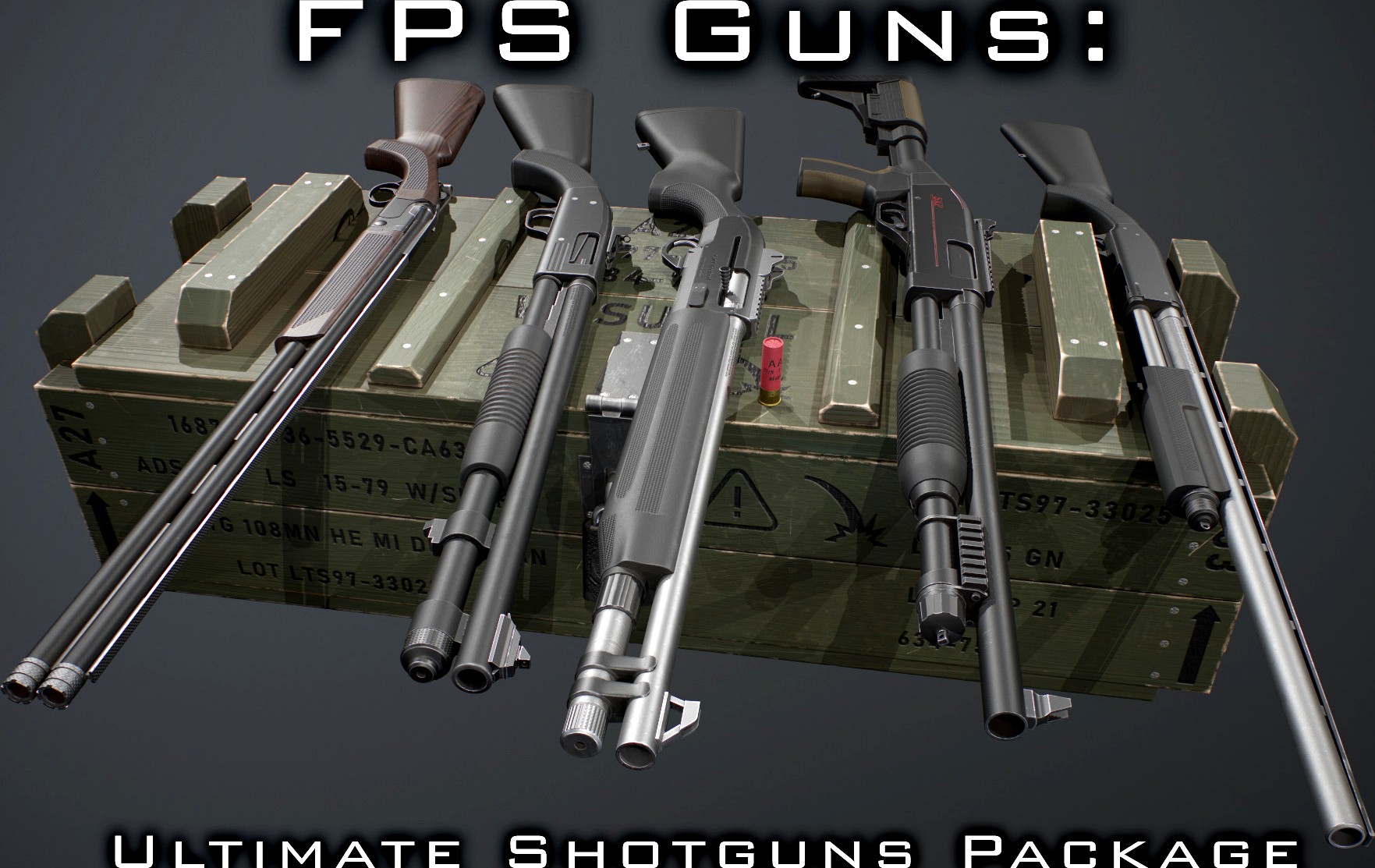 FPS Guns: Ultimate Shotguns Package (URP) 3d model