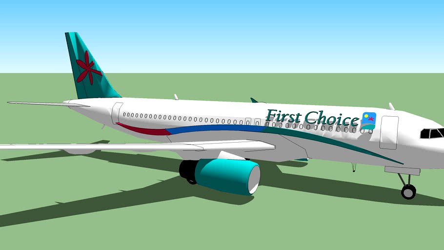 First Choice Airways Airbus A320-214 G-OOPT. 3d model