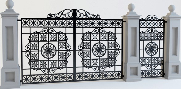 Cast Iron Gates 3d model
