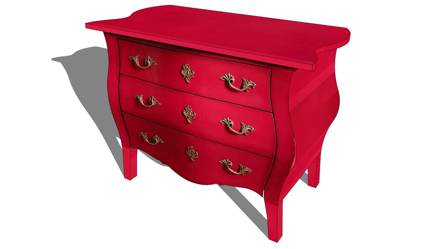 Commode rose Epoque, Maisons du monde, 50.140. 315, prix : 399 3d model
