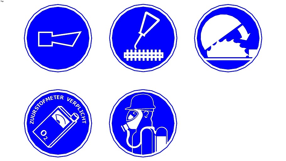 Gebods pictogrammen 3d model