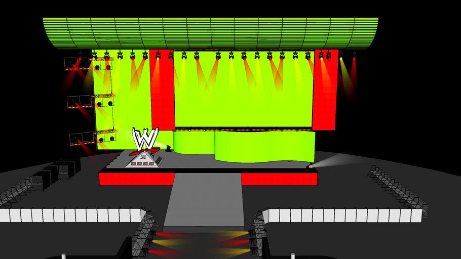 WWE Stage With Ramp 3d model