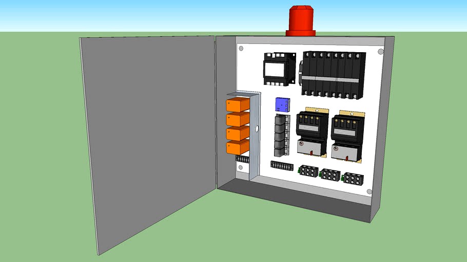 Sample Duplex Pump Control Panel 3d model