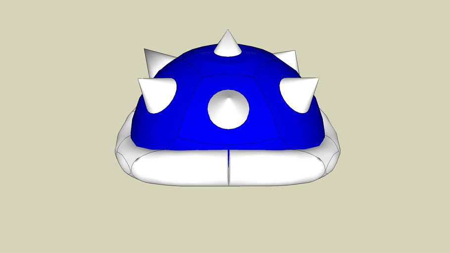 Blue Shell from Mario Kart 3d model