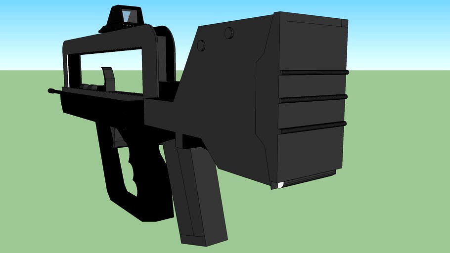 Famas equipped with Red Dot Sight 3d model