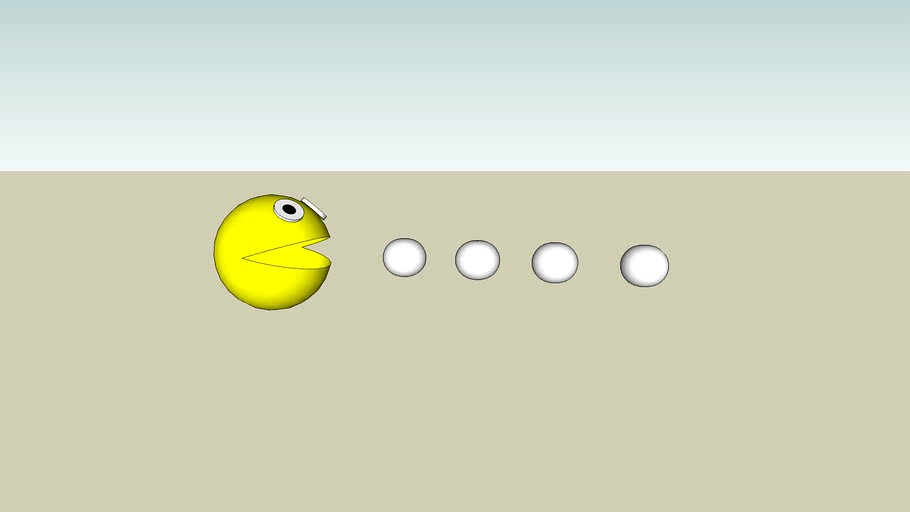Pacman eating dots!!! 3d model