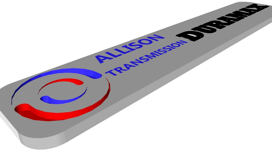 Allison Transmission Logo Sticker 3d model