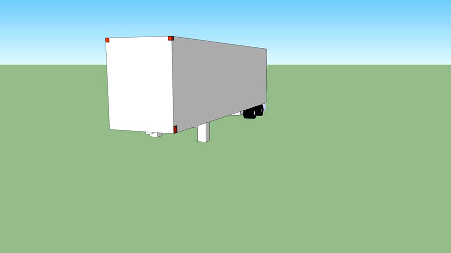 Simple Box Trailer 3d model