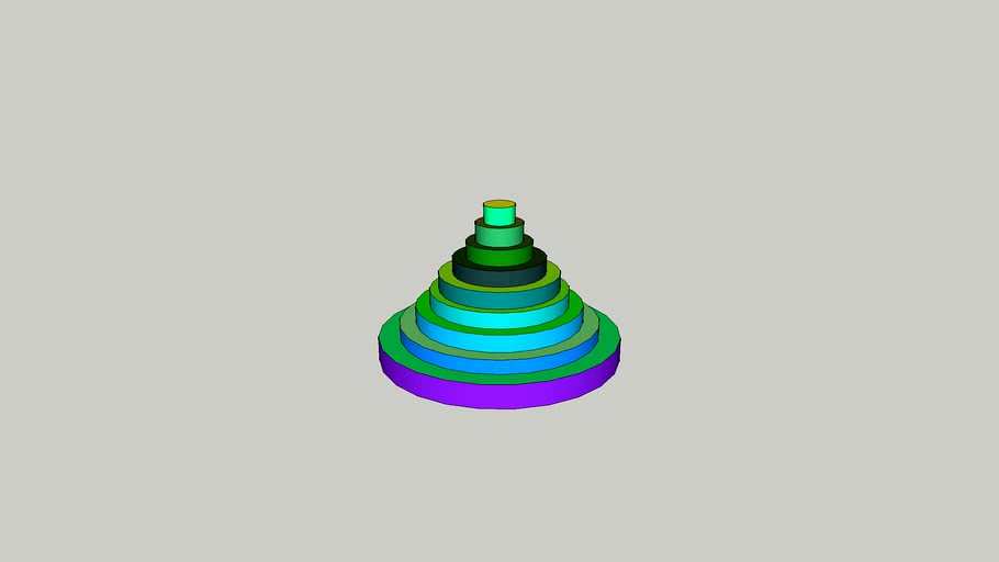 The cone tower 3d model