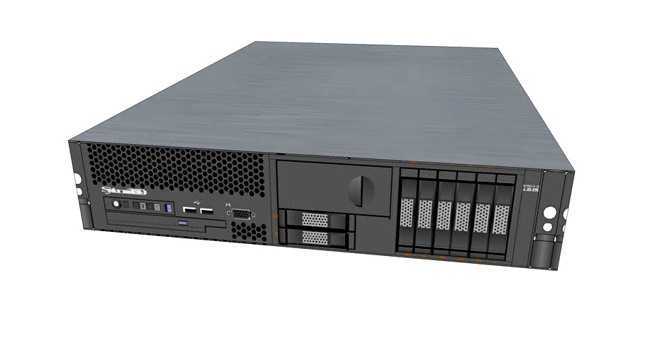 IBM 2u Rack Mount Server 3d model