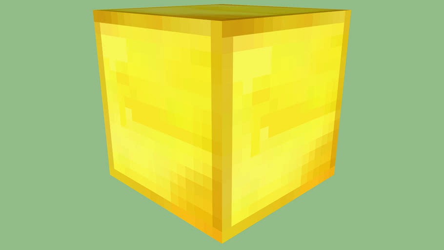 Minecraft Gold Block by Zapperier 3d model