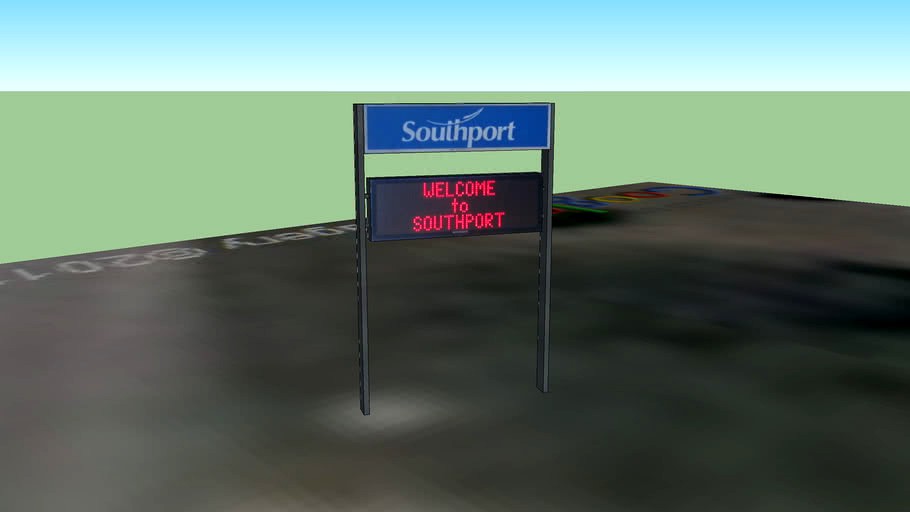 Southport Welcome Sign 3d model