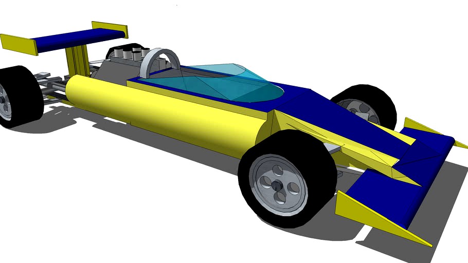 Open Wheel Race Car 3d model