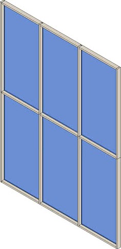 EFCO 5600 Curtain Wall - Outside Glazed - 5622c305 6X12 3d model