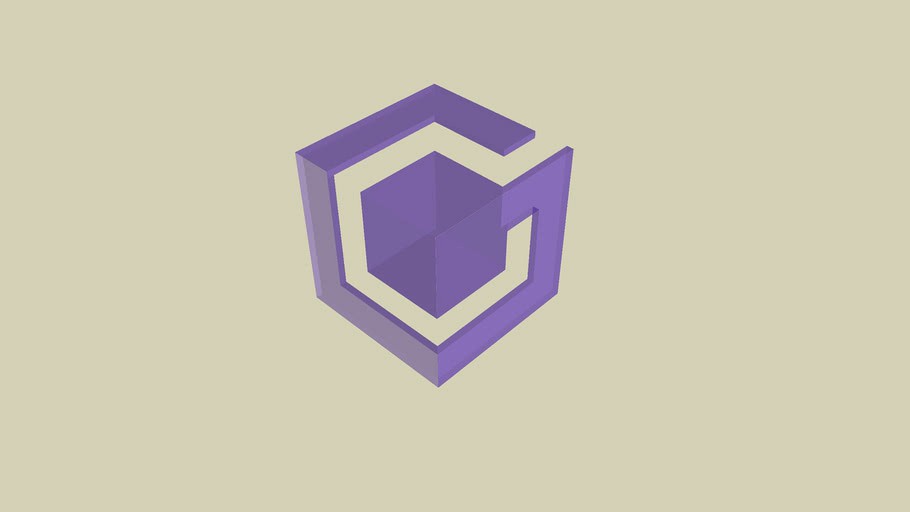 Game Cube Logo 3d model