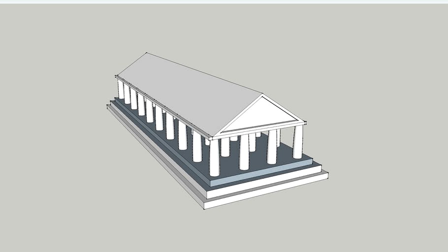 Greek temple design 3d model
