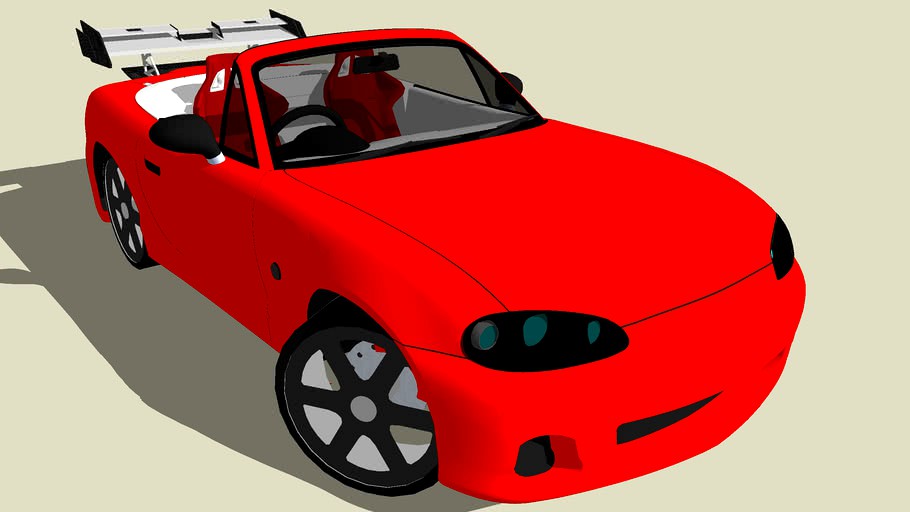 Racing Mazda MX5 3d model