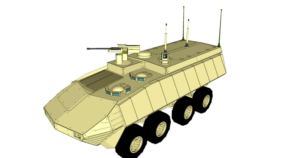 USMC - Marine Personnel Carrier - Command and Control 3d model