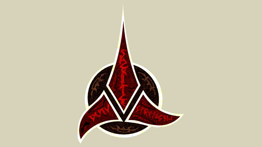 Klingon Symbol (2d) 3d model